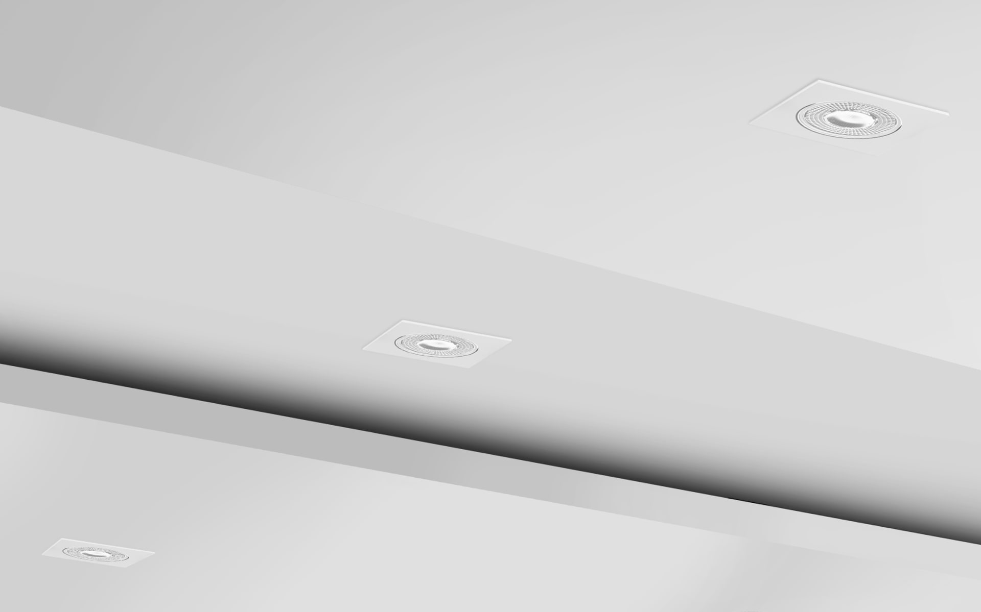 Flat LED spot downlight: DECENT SQUARE®